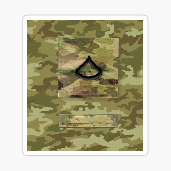 "Vanguard army embroidered ocp with hook rank insignia 3" Sticker for ...