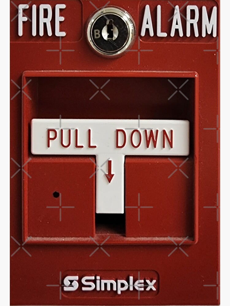 "Fire alarm " Sticker for Sale by PoisonGemz | Redbubble