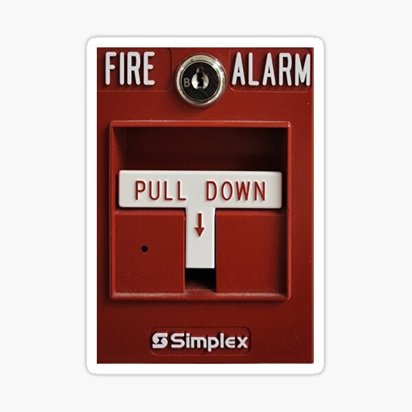 "Fire alarm " Sticker for Sale by PoisonGemz | Redbubble
