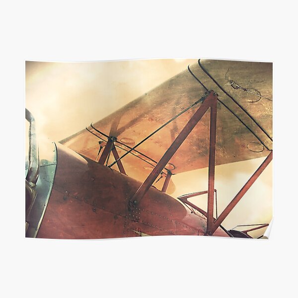 "Red Airplane Antique Biplane" Poster by MelissaReese | Redbubble