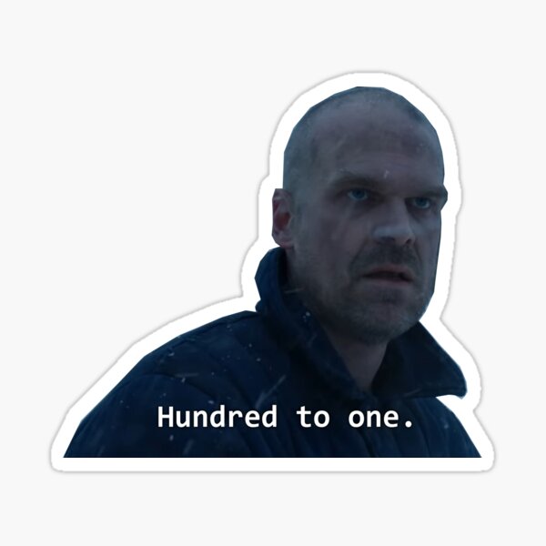 "Jim Hopper Hundred to One Stranger Things" Sticker for Sale by ...