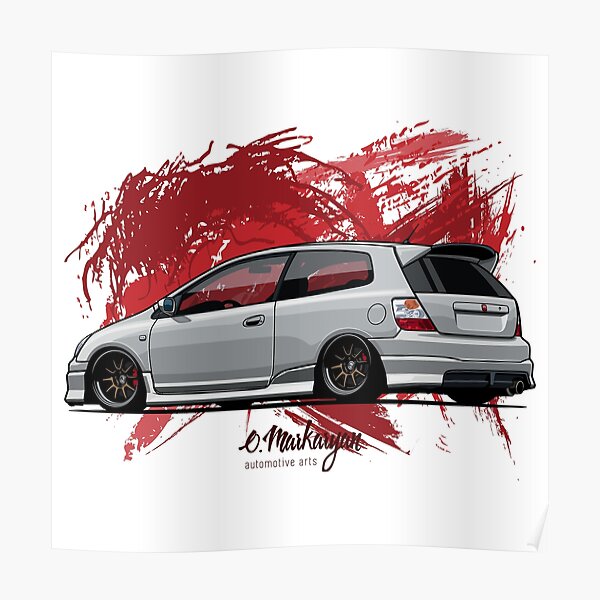 "Civic EP3" Poster for Sale by OlegMarkaryan | Redbubble