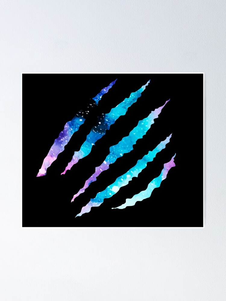 "Galaxy Claw Slash" Poster for Sale by Lady-Lilac | Redbubble