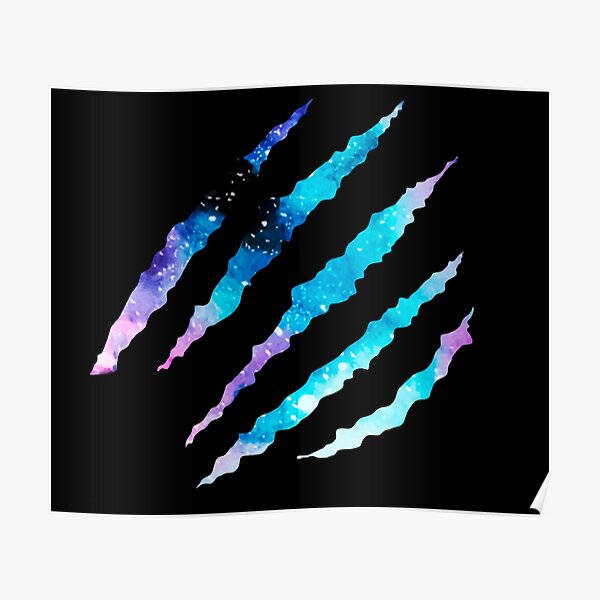 "Galaxy Claw Slash" Poster for Sale by Lady-Lilac | Redbubble