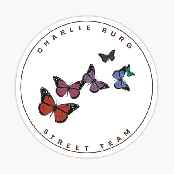 "Charlie Burg Street Team" Sticker for Sale by jadesjohnsons | Redbubble