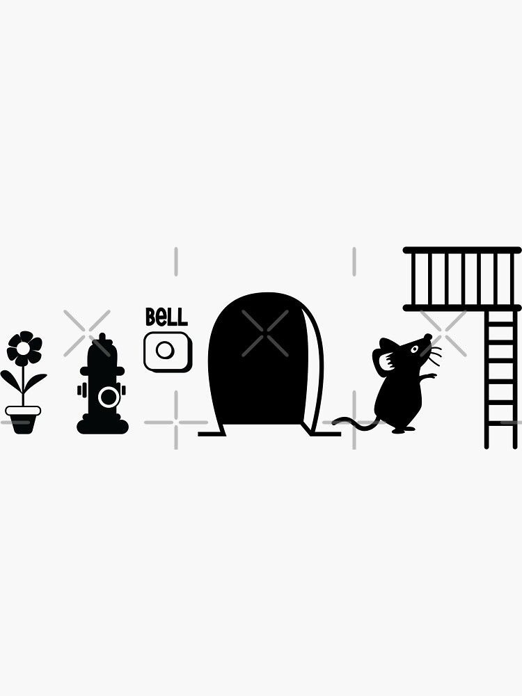 "Cute Mouse House" Sticker for Sale by OLAIZA | Redbubble