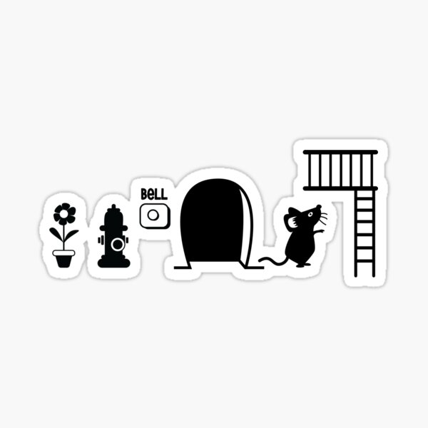 "Cute Mouse House" Sticker for Sale by OLAIZA | Redbubble
