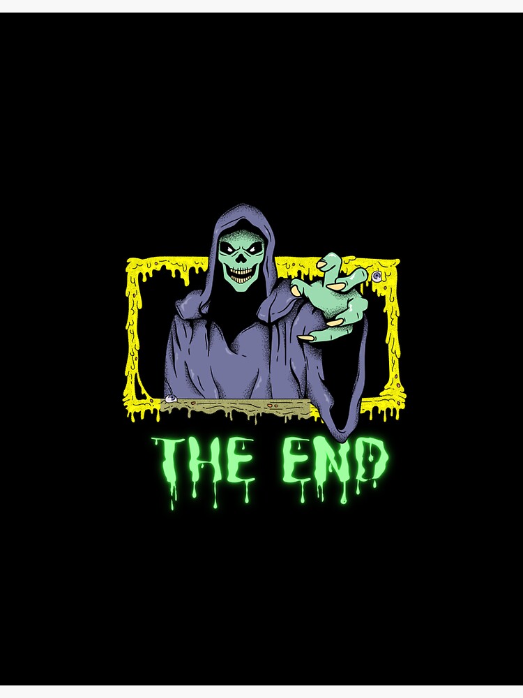 "The end text base design" Sticker for Sale by ordinary-design | Redbubble