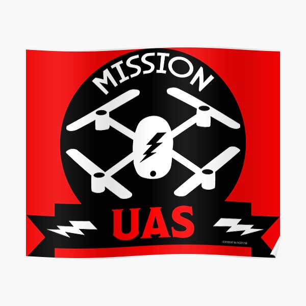 Poster « UAS Drone - Système aérien sans pilote - UAV Pilote de ...