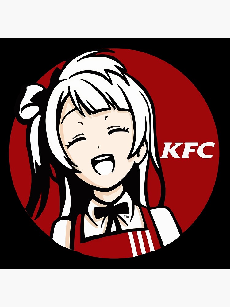 "Anime Girl Kentucky Fried Chicken" Poster for Sale by marhinmichael ...