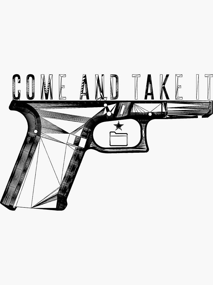"Wireframe - Come & Take It (Black)" Sticker for Sale by un-medicated ...