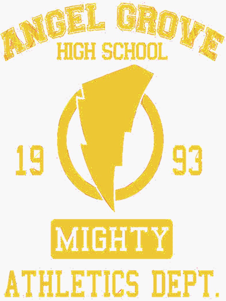 "angel grove hs angel grove hs " Sticker for Sale by ertiveliu | Redbubble