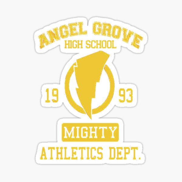 "angel grove hs angel grove hs " Sticker for Sale by ertiveliu | Redbubble