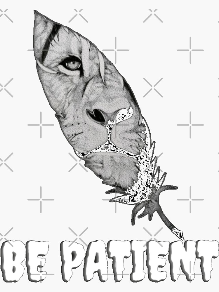 "Lion - be patient" Sticker for Sale by Denzel002 | Redbubble