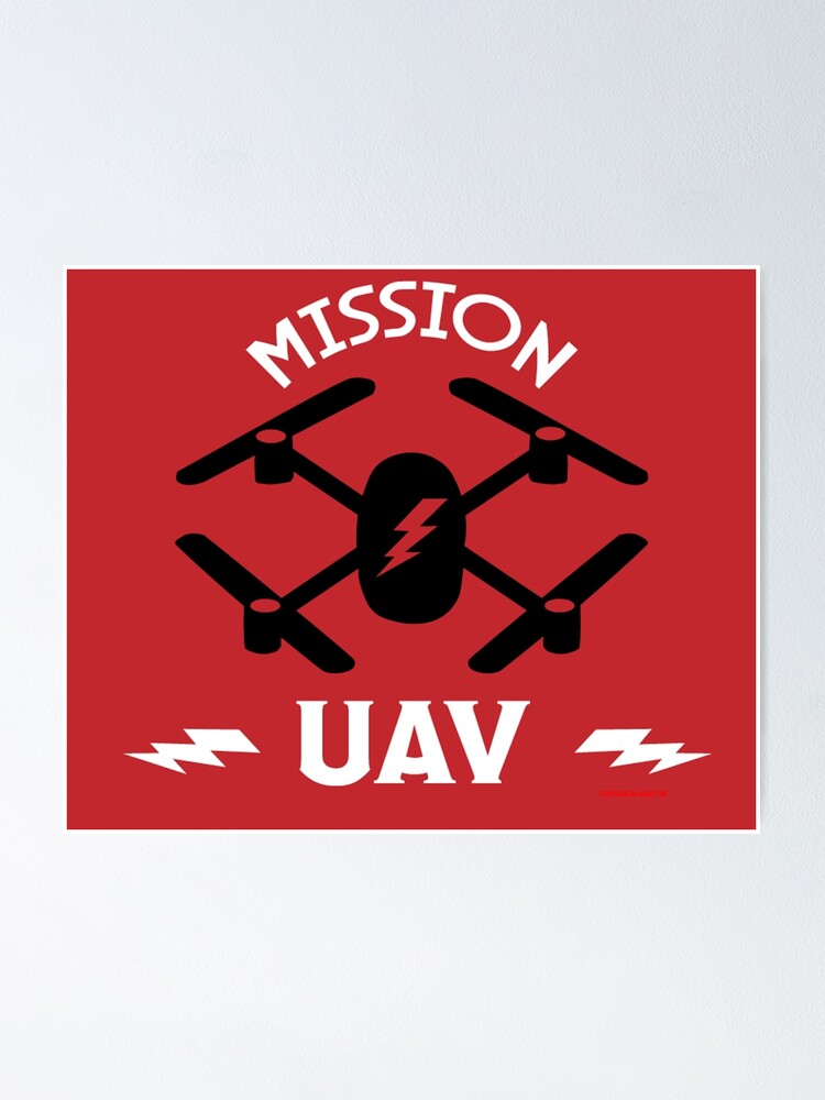 Póster «UAV No Tripulado Arieal Vehical Pilot - UAS Drone - Sistema ...