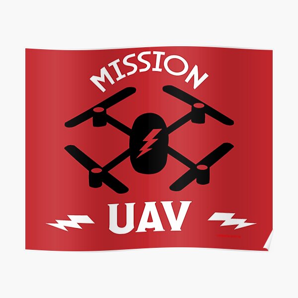 Póster «UAV No Tripulado Arieal Vehical Pilot - UAS Drone - Sistema ...