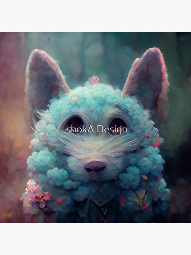 "Cute Fluffy Wolf" Sticker for Sale by Ashokanim111 | Redbubble