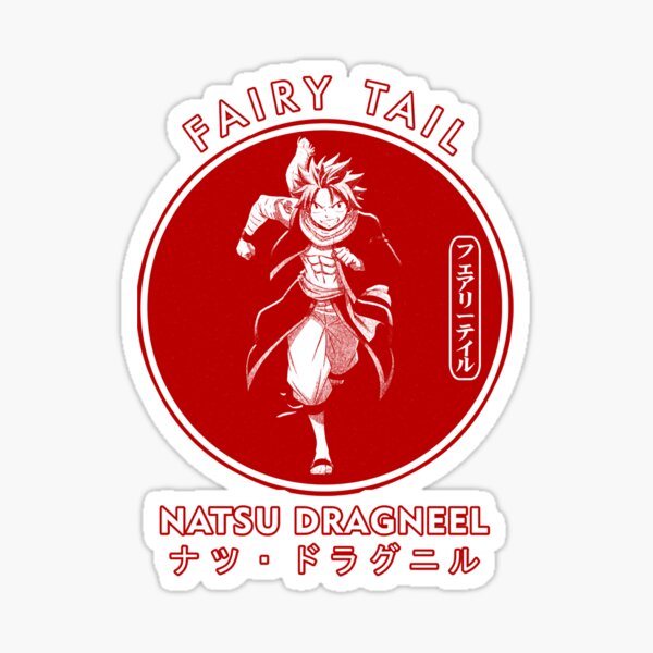 "Natsu Dragneel Dragon Tail Anime Perfect Gift" Sticker for Sale by ...