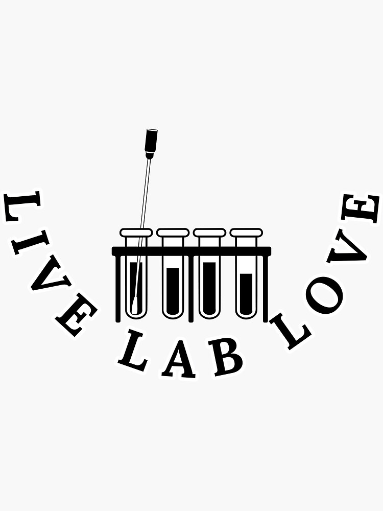 "Live Lab Love Swabs (pink background)" Sticker for Sale by STEMphrases ...