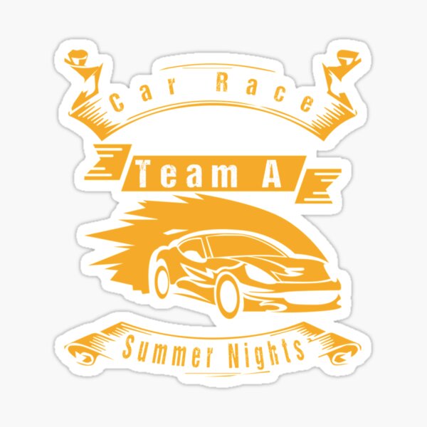 "Car Racing Team A " Sticker for Sale by 4x4Thriftert | Redbubble