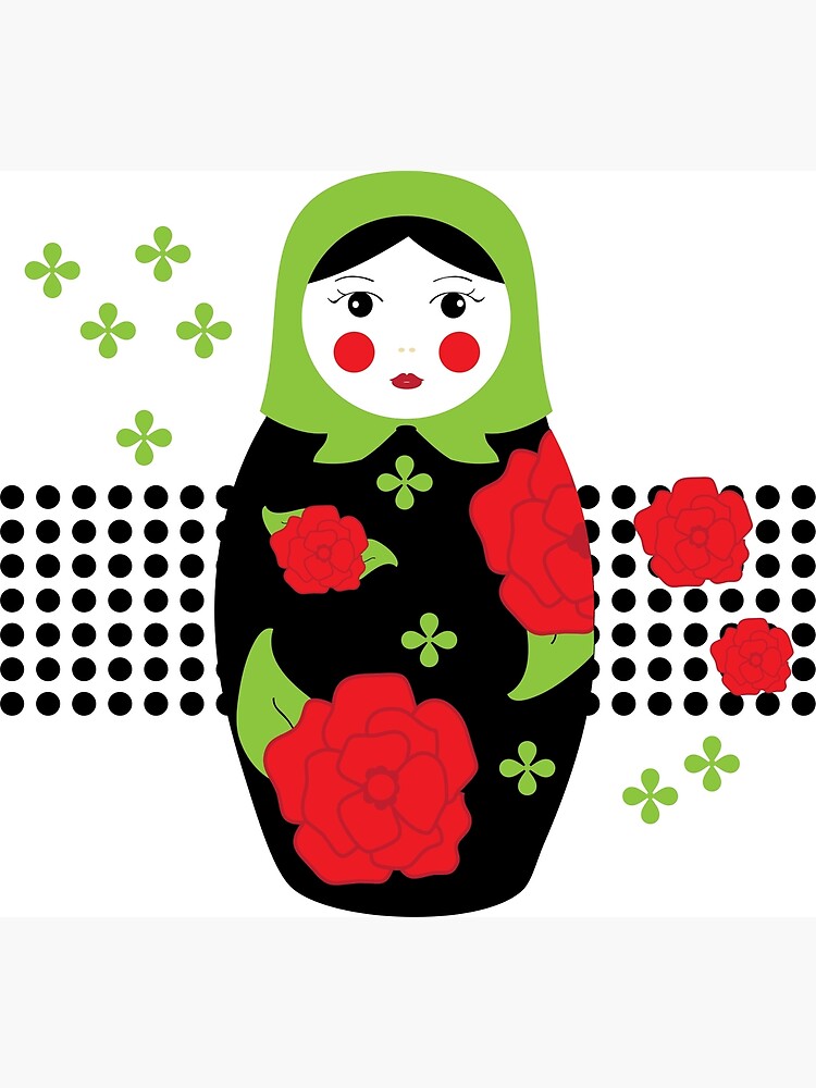 "Matryoshka Folk Russian Nesting Doll Illustration" Poster by oknoki ...