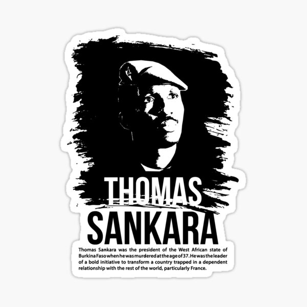 "Beautiful Model Thomas Revolutionary Sankara Gifts Music Fan" Sticker ...