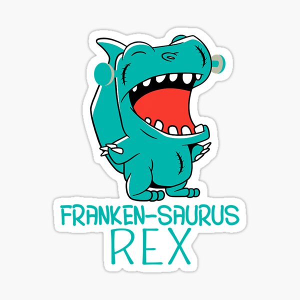 Pegatina «Franken-Saurus Rex Dinosaurio divertido de Halloween ...