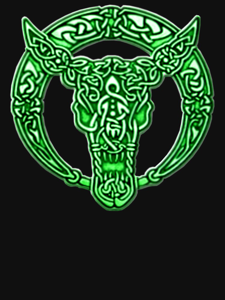 "Green Celtic Bull Celtic Knots" Pullover Hoodie for Sale by Atteestude ...