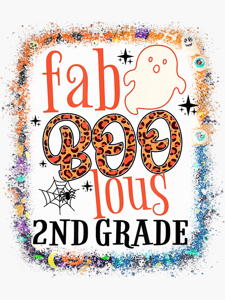 "2Nd Grade Boo Crew Second Grade Teacher Students Halloween" Sticker ...
