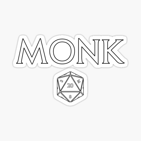 "Monk" Sticker by gdunc | Redbubble