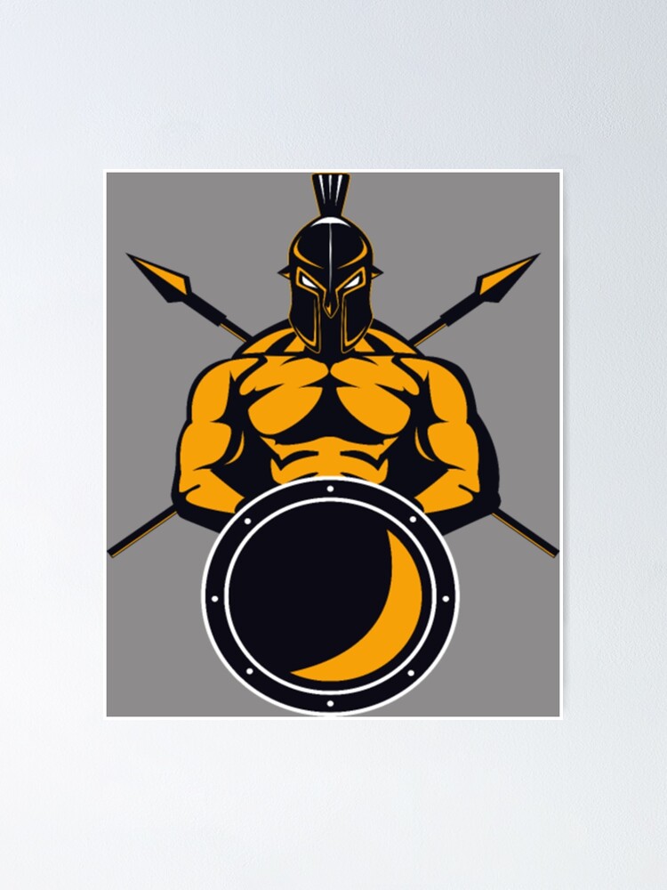 "Greek Warrior With Shield And Javelin" Poster for Sale by CamavinGovil ...