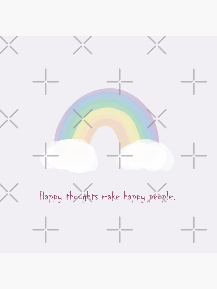 "Rainbow Happy people happy thoughts" Sticker for Sale by ACVinka ...