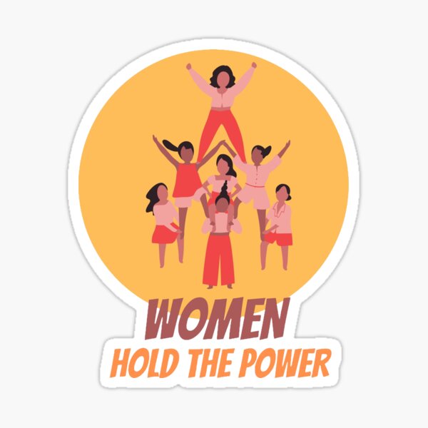 "WOMAN HOLD THE POWER Essentials T-Shirts." Sticker for Sale by ...
