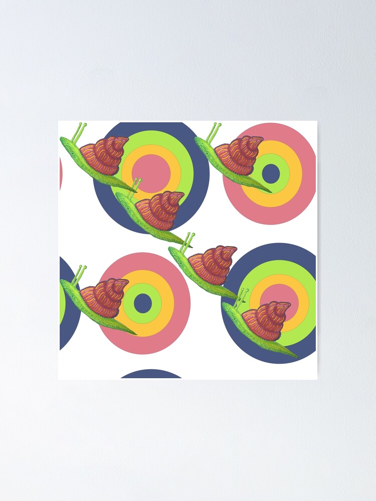 "disco snails" Poster for Sale by NeonEye-Designs | Redbubble