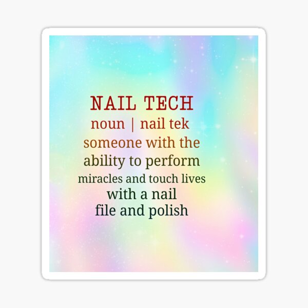 "Card Nail Tech" Sticker for Sale by BertKaiser | Redbubble