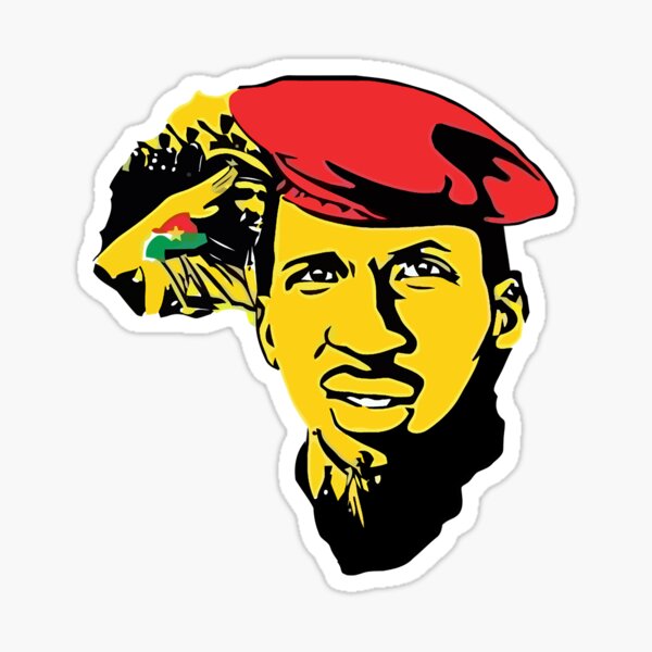 "Funny Gift Thomas Africanist Sankara Retro Wave" Sticker for Sale by ...