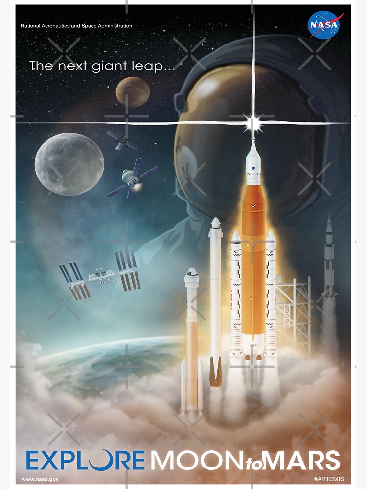 "NASA Artemis Poster, Artemis Moon Mission Art" Sticker for Sale by ...