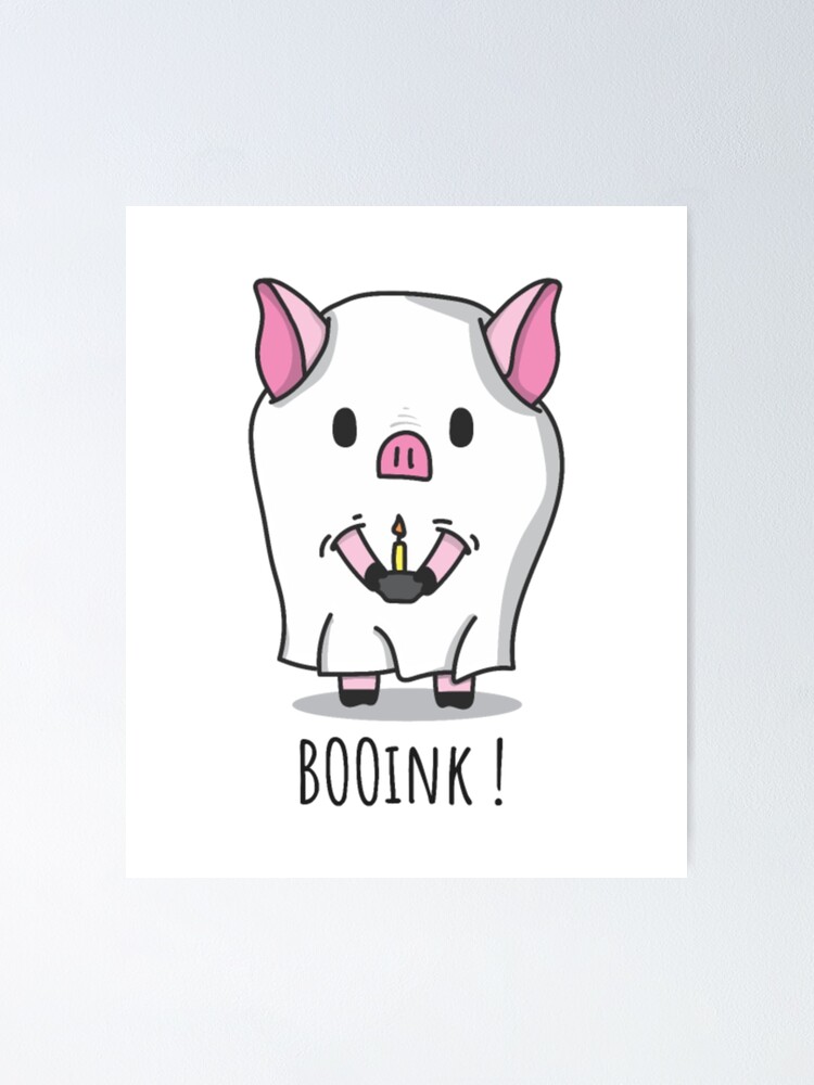 "Cute Ghost Pig" Poster for Sale by LKzeus | Redbubble