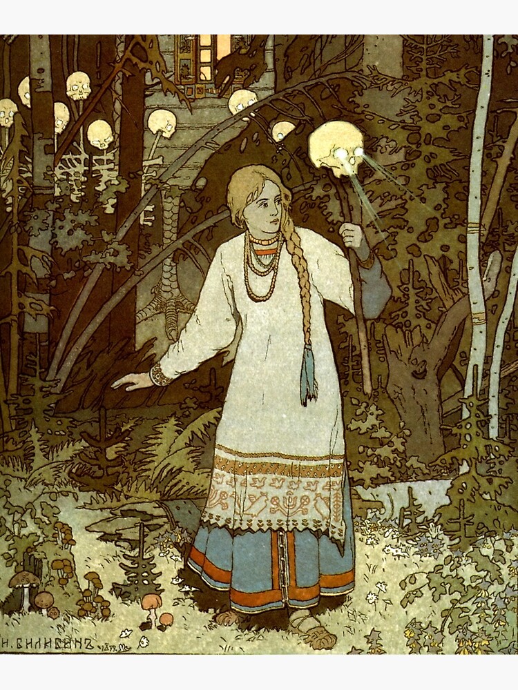 "Vassilissa in the Forest, illustration from the Russian folk tale ...