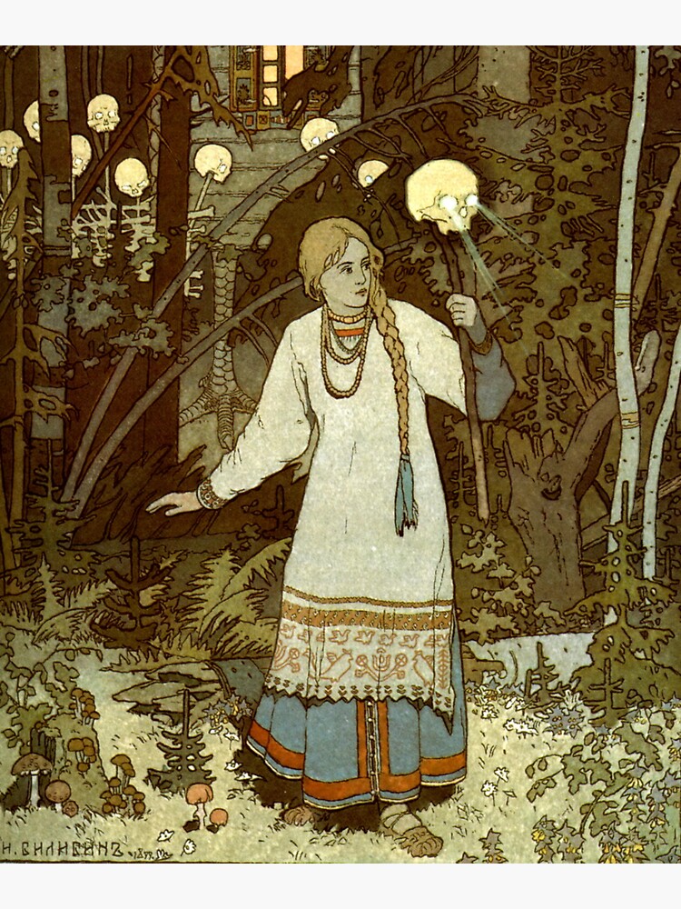 "Vassilissa in the Forest, illustration from the Russian folk tale ...