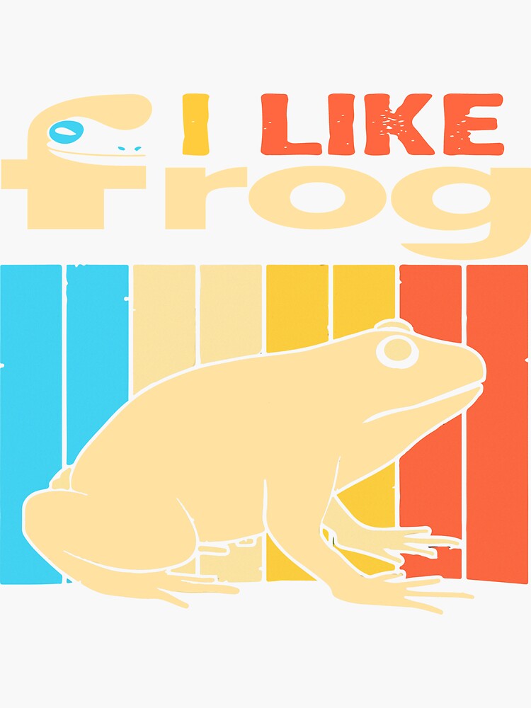 "Frog t-shirts, Frog classic t-shirts, Cute frog t-shirts" Sticker for ...