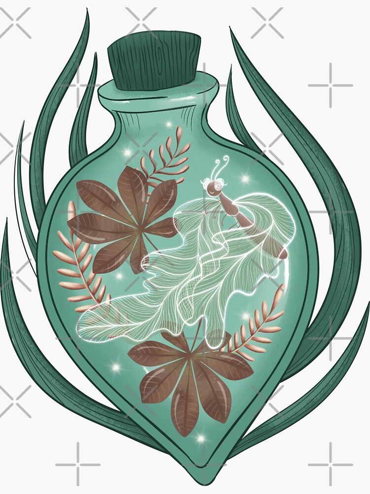 "Magic Potion Butterfly Autumn Leaves" Sticker for Sale by DanysWorld ...
