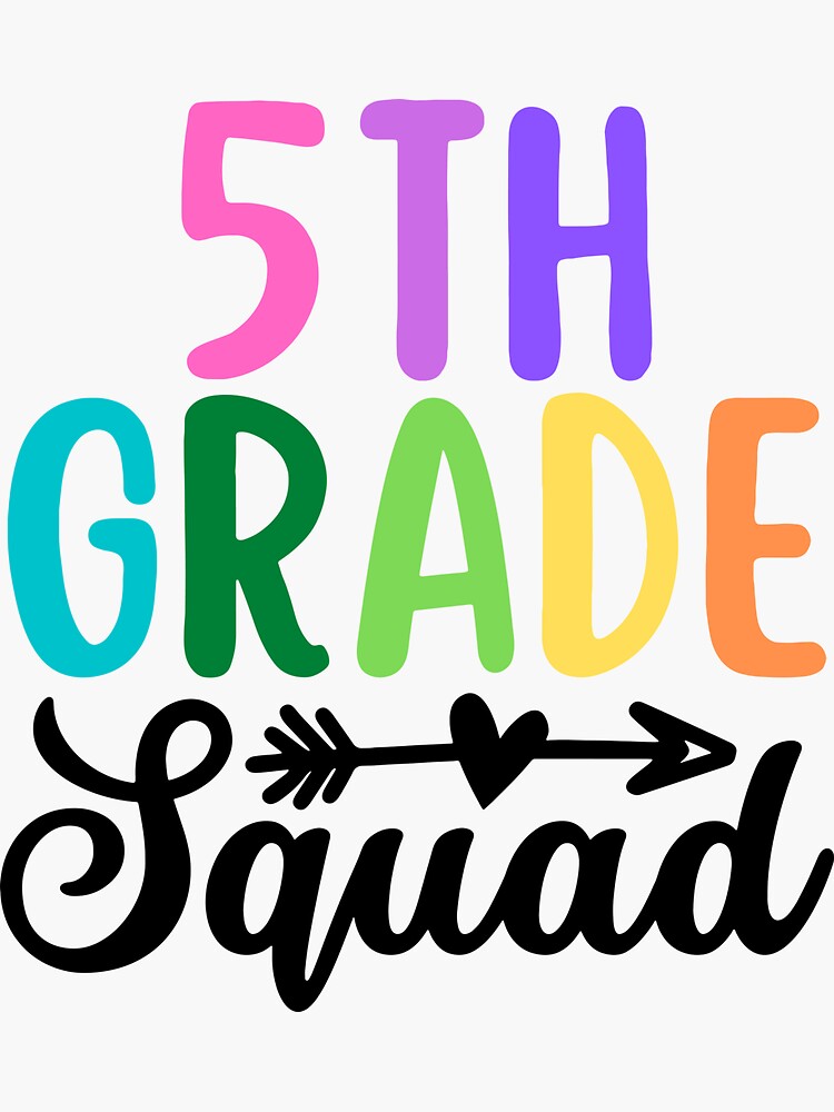 Pegatina «Equipo de 5to grado Equipo de maestros de quinto grado Equipo ...