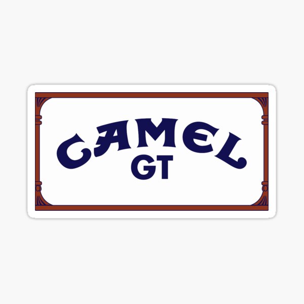"Camel GT Blue & White" Sticker for Sale by darkmonohue | Redbubble