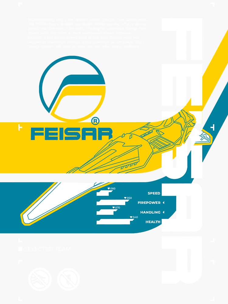 "Wipeout 2049 - Feisar - Coverart" Sticker for Sale by Margaretraser ...