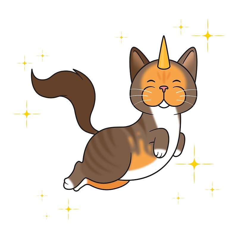 "Calico Tabby Caticorn" by 2dtaxidermy | Redbubble