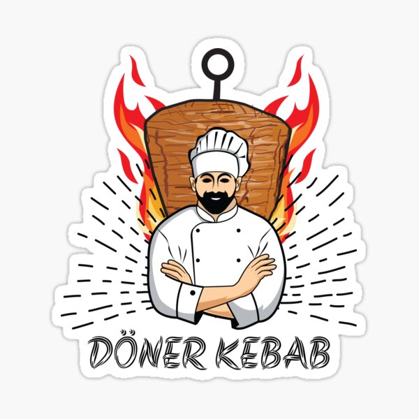 "döner kebab - Döner hat türkische Vitamine" Sticker for Sale by ...