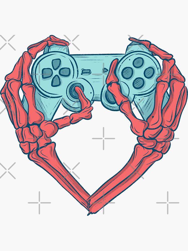 "I heart video games" Sticker for Sale by Jess Adams | Redbubble