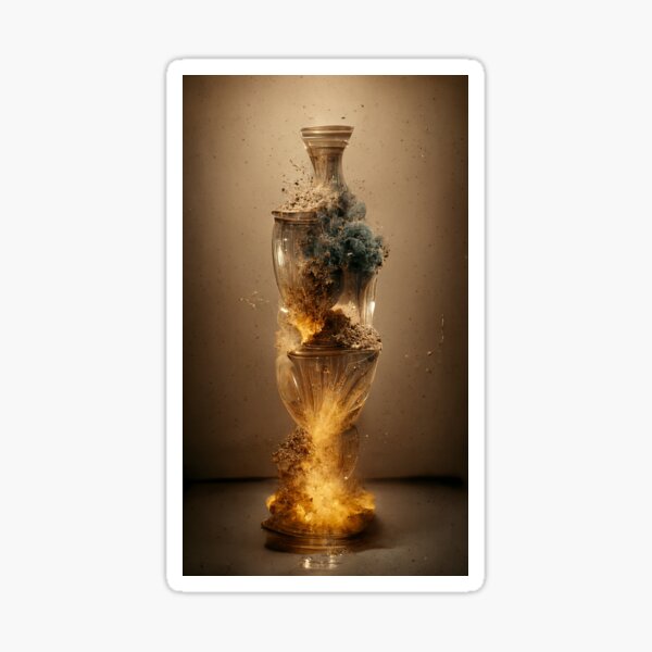 "Exploding Vase" Sticker for Sale by cassiarose | Redbubble