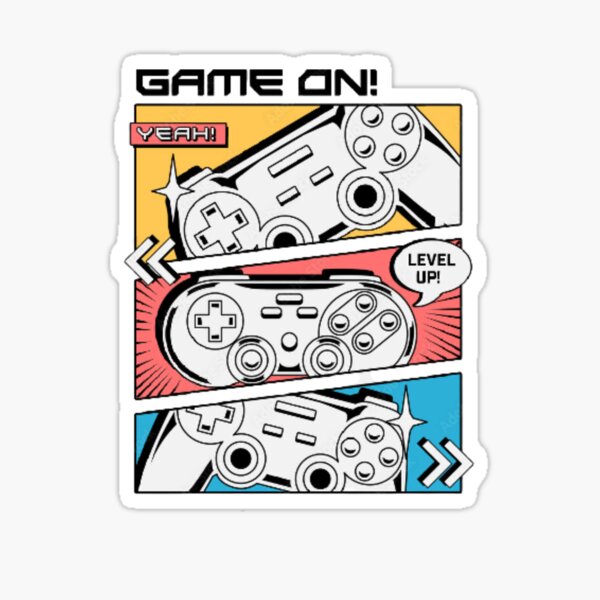 "Game On" Sticker for Sale by spunky-creation | Redbubble